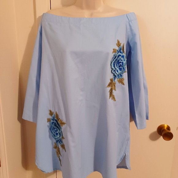 Elliott & vine | Tops | Nwt Elliott Vine Off The Shoulder Embroidered ...